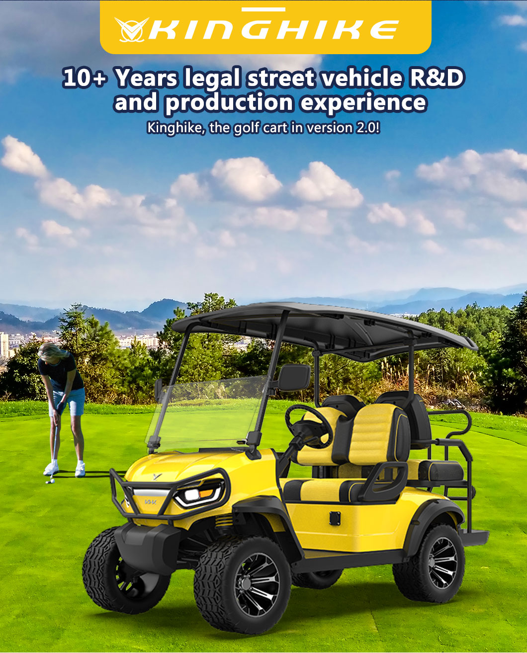 Golf Cart Custom, 4 Seater Golf Cart for Sale | Kinghike